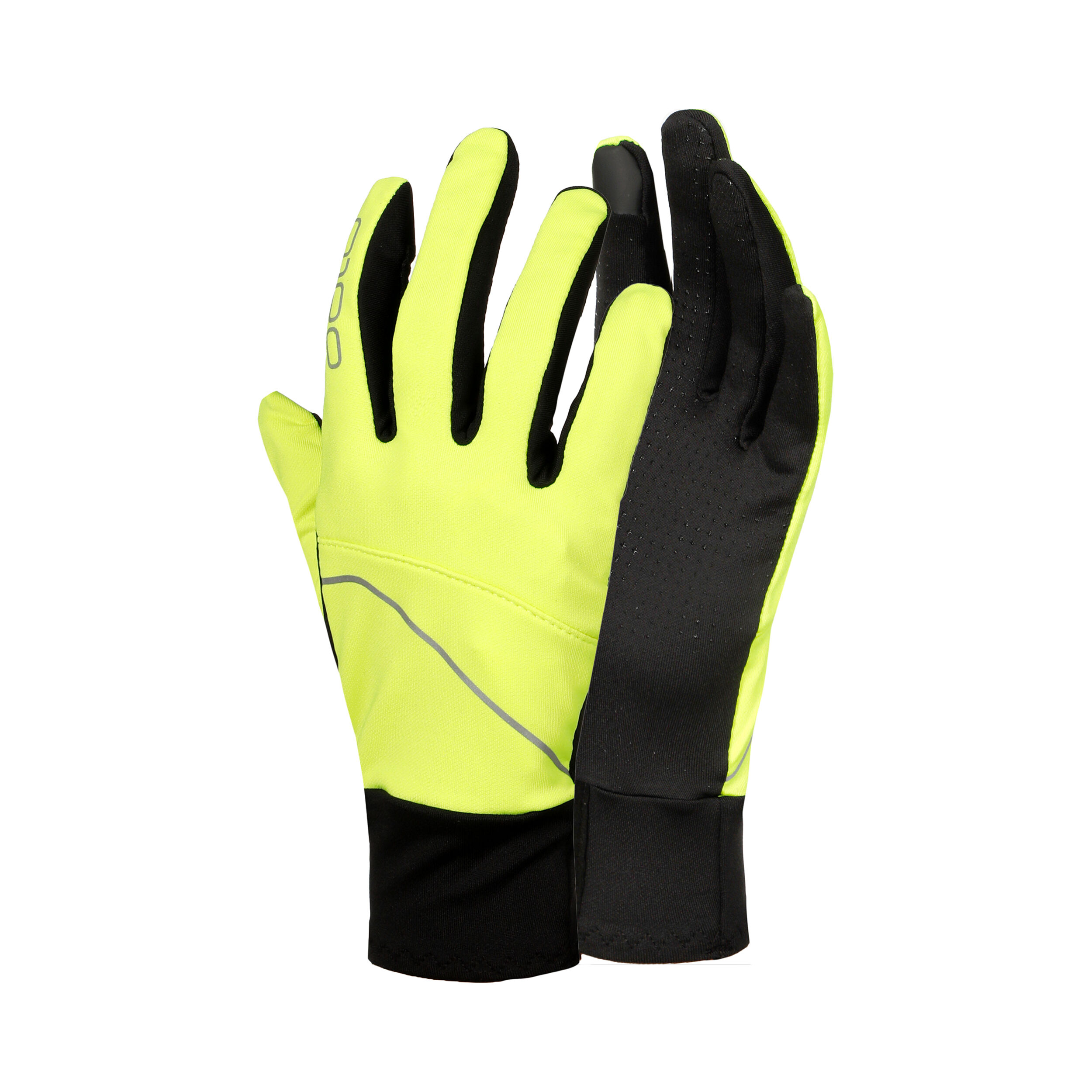 Intensity Safety Light Gloves Black Yellow