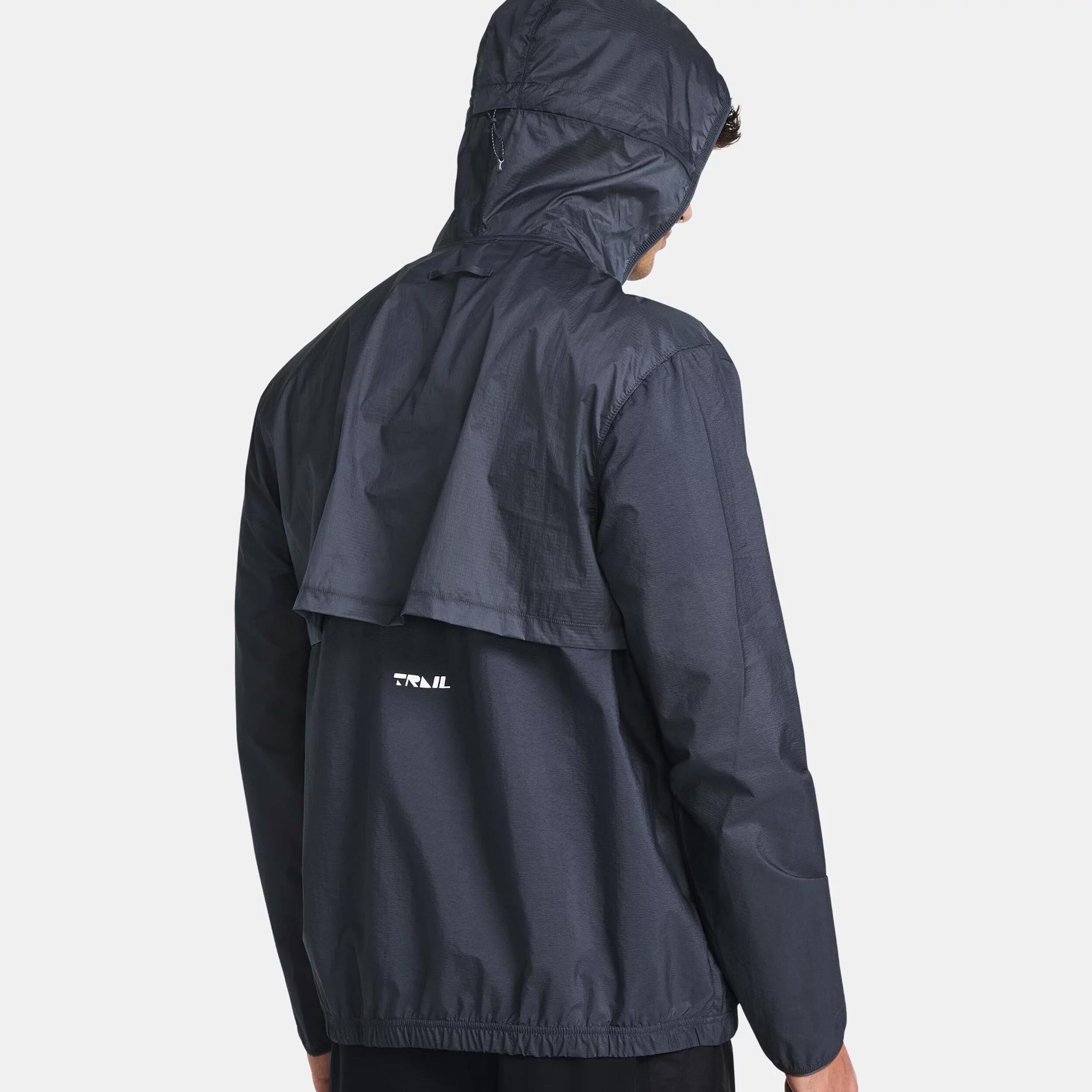 Run Trail Running Jacket Men Grey Green