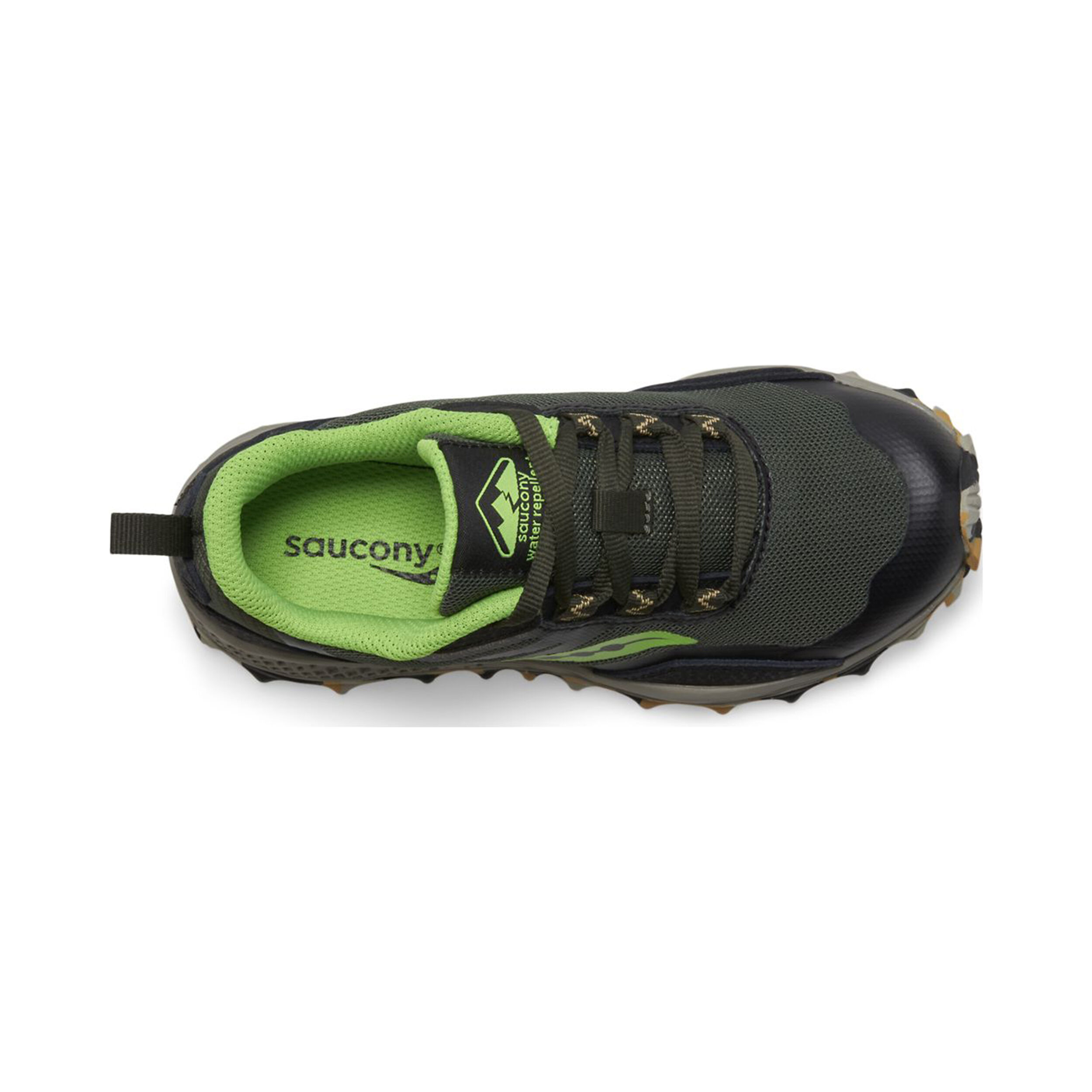 Peregrine 12 Shield Trail Running Shoe Kids Black Neon Green